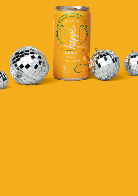 Happi | Cannabis-infused seltzer | Low-dose THC drink