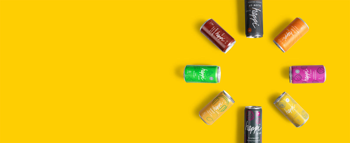 Happi | Cannabis-infused seltzer | Low-dose THC drink
