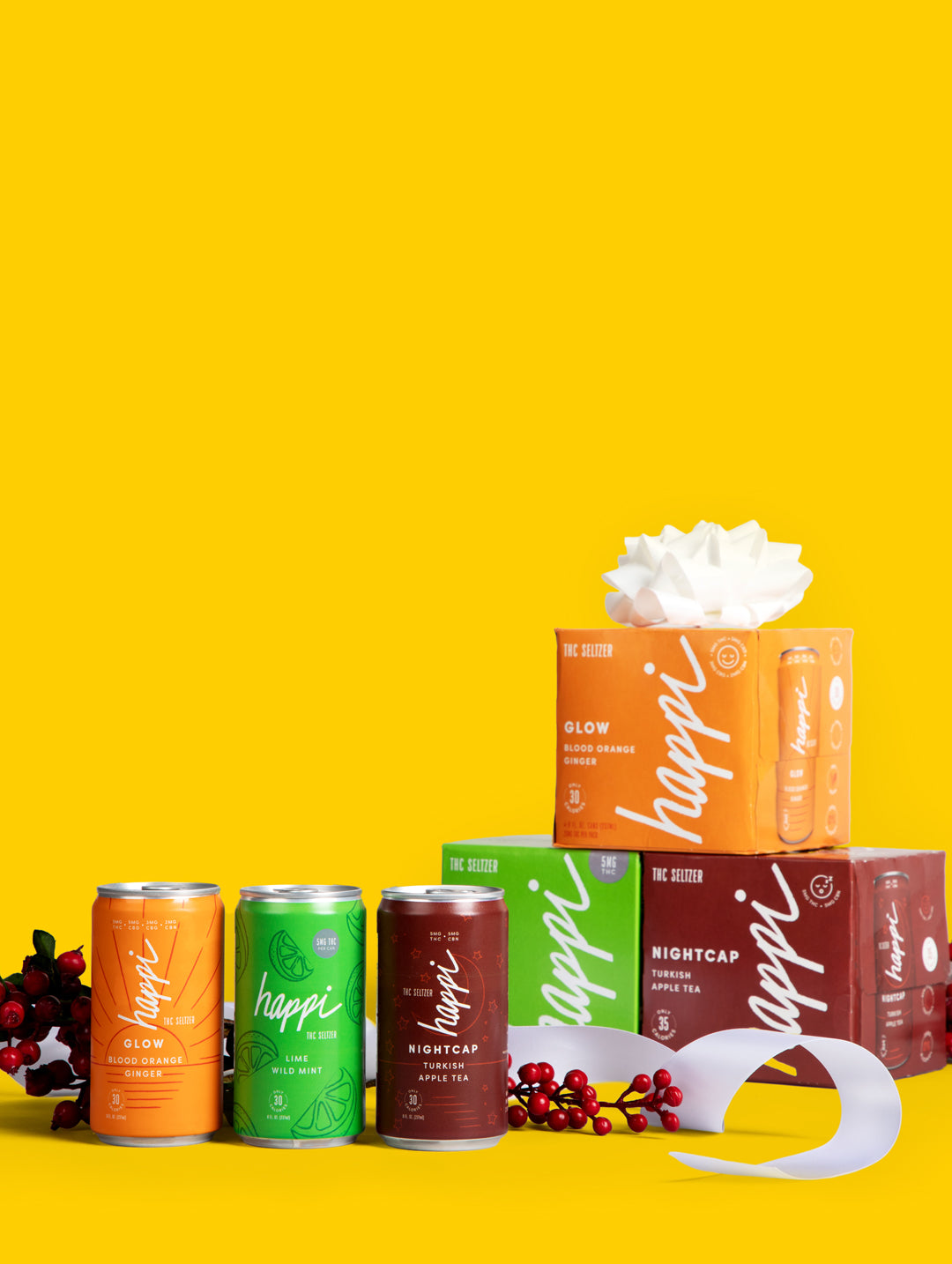 Happi | Cannabis-infused seltzer | Low-dose THC drink